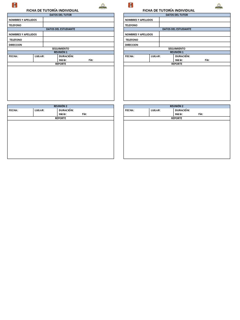 Ficha de Tutoria Individual 2019 | PDF Ficha de Tutoria Individual 2019 | PDF