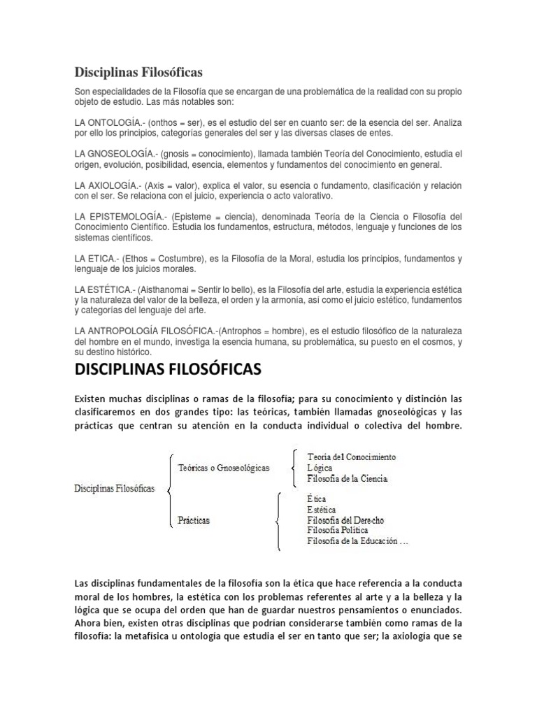 Disciplinas Filosóficas | PDF | Sócrates | Conocimiento