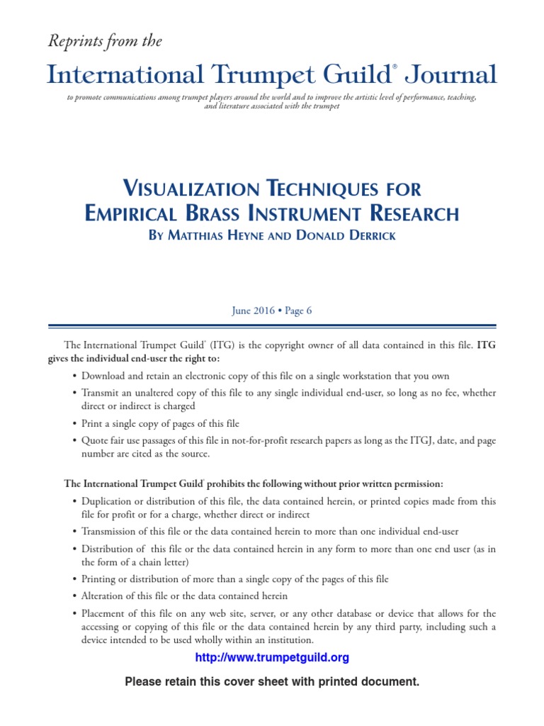 International Trumpet Guild Journal: V T E B I R | PDF | Magnetic ...