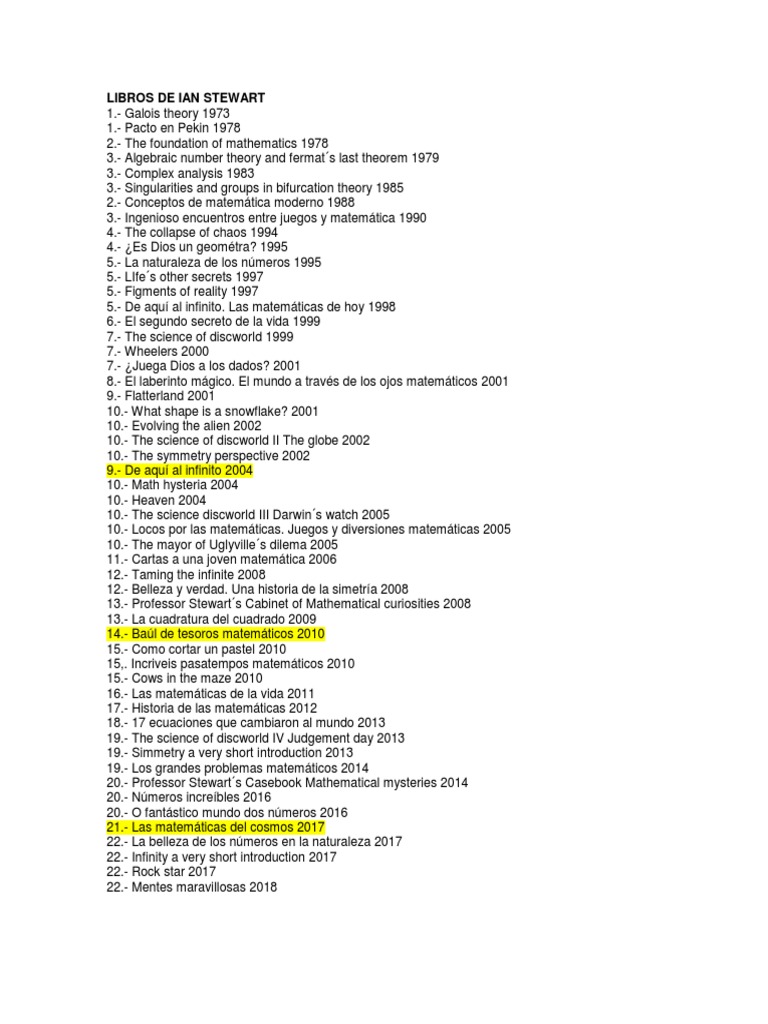Libros Ian Stewart | PDF