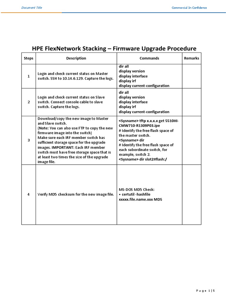 HPE FlexNetwork Stacking Firmware Upgrade v1.0 | PDF | Booting | File ... HPE FlexNetwork Stacking Firmware Upgrade v1.0 | PDF | Booting | File ...