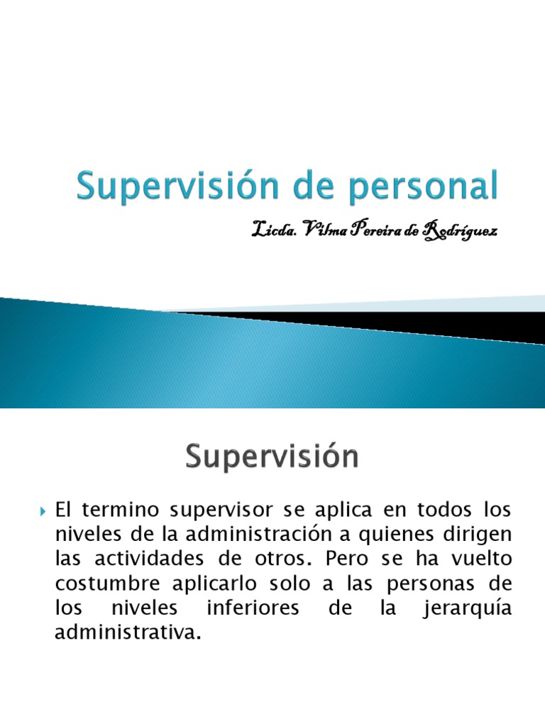 Supervisión de Personal | PDF | Gestión de recursos humanos | Science