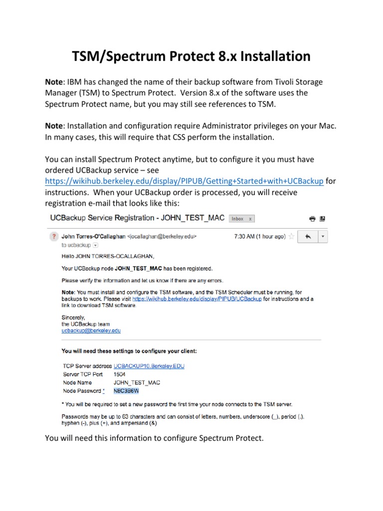 Spectrum Protect 8.x Installation Guide | PDF | Password | Mac Os