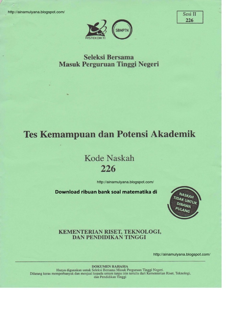 Tkpa 2017 Kode 226 | PDF