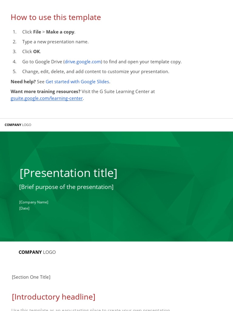 (Template) Google Slides: Presentation | PDF | Software | Digital ...