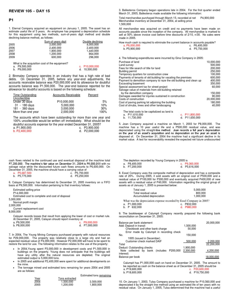 D15 | Download Free PDF | Depreciation | Fixed Asset
