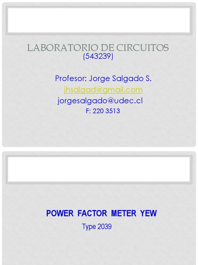 Power Factor Meter PP | PDF | Corriente eléctrica | Energia electrica