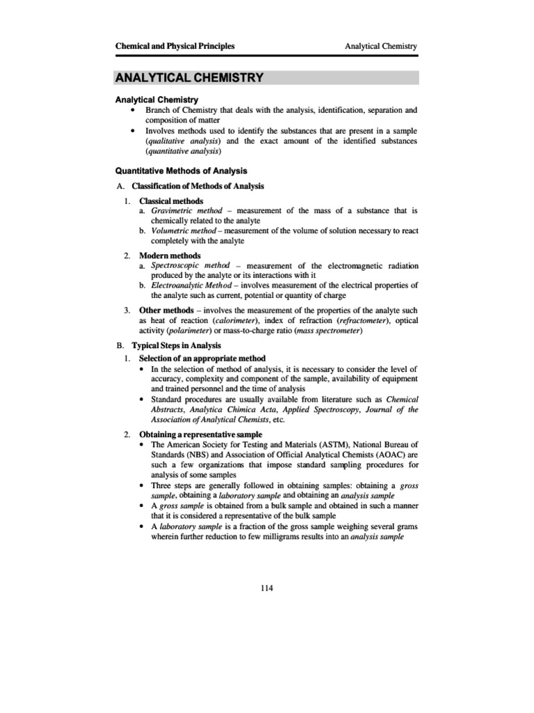 Revised Ana Chem | PDF | Titration | Chemistry