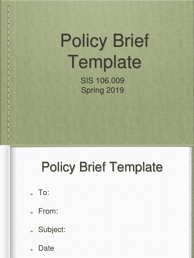 Policy Brief Template Guide | PDF