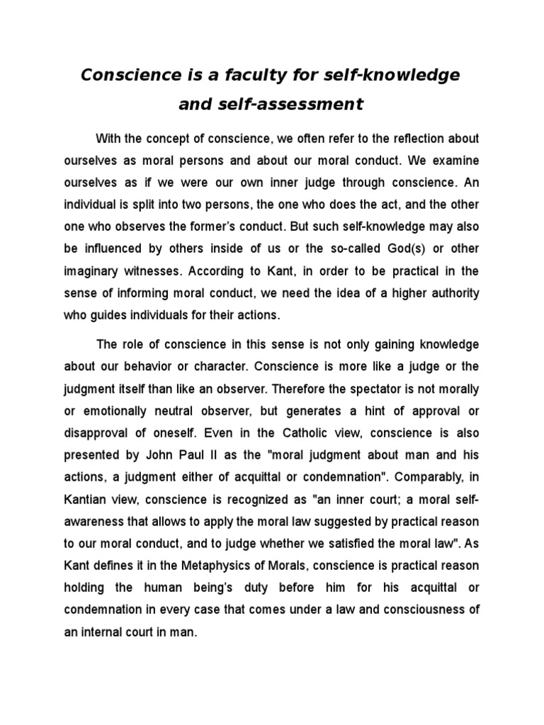 Conscience - PHILO '18 | PDF | Conscience | Morality