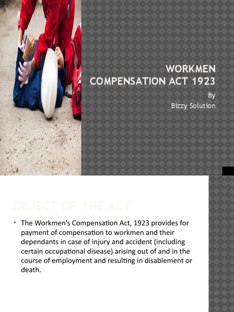 Workmen Compensation Act 1923: by Bizzy Solution | PDF | Workers ...