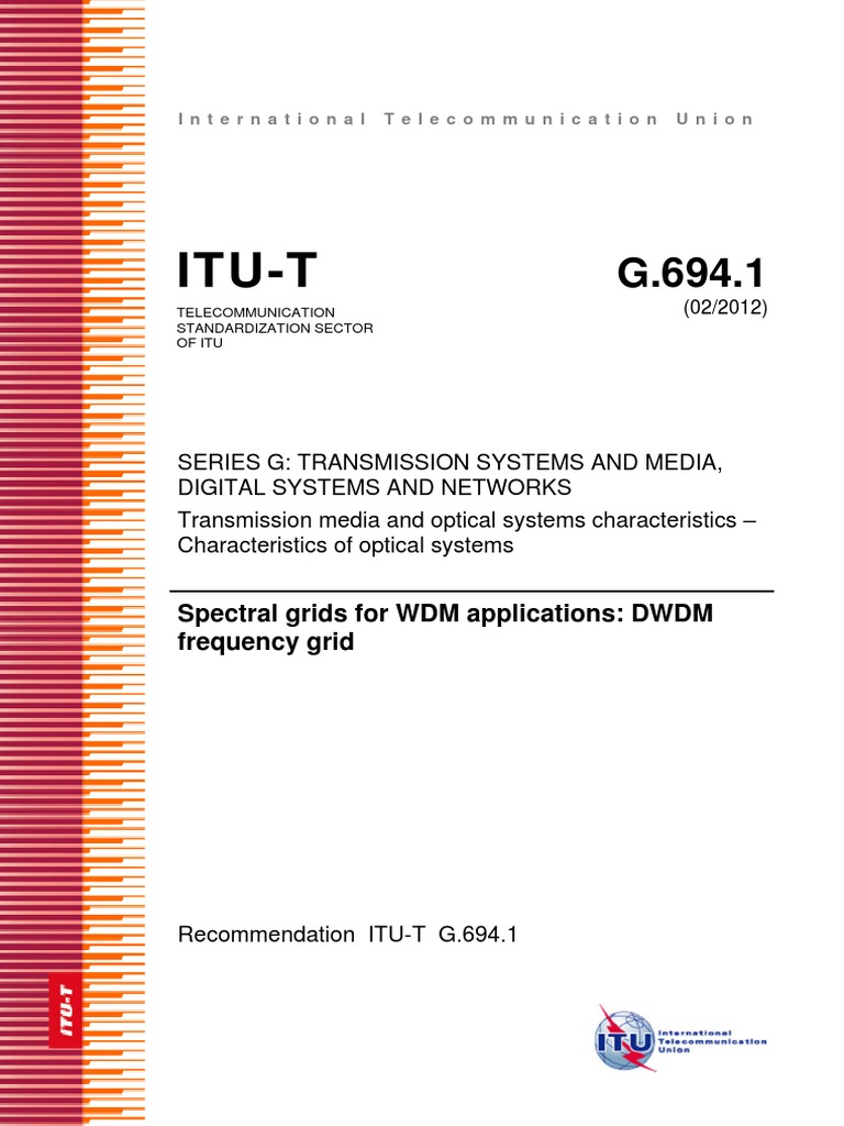 DWDM Frequency Grid Specification | PDF | Wavelength Division ...