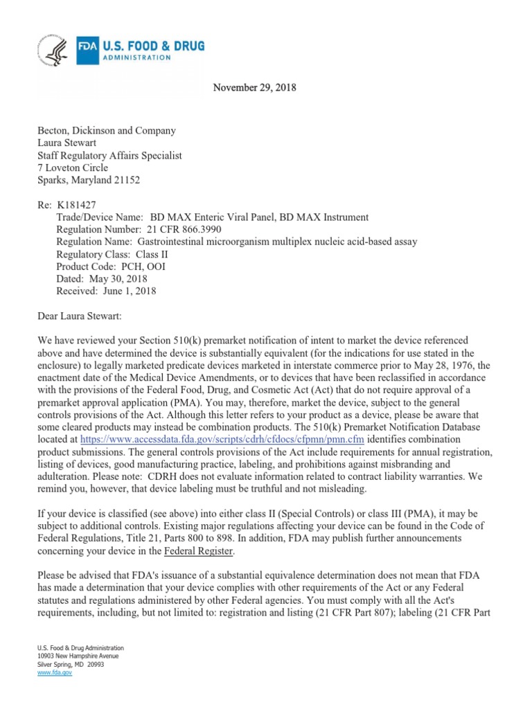 BDMax EntericViralPanel PDF | PDF | Federal Food | Polymerase Chain ...