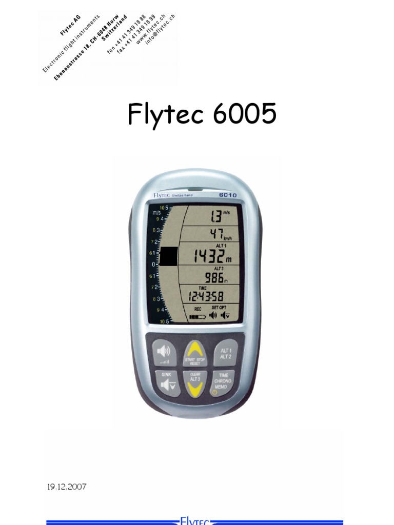 Flytec 6010 Castellano | PDF | Altímetro | Presión atmosférica