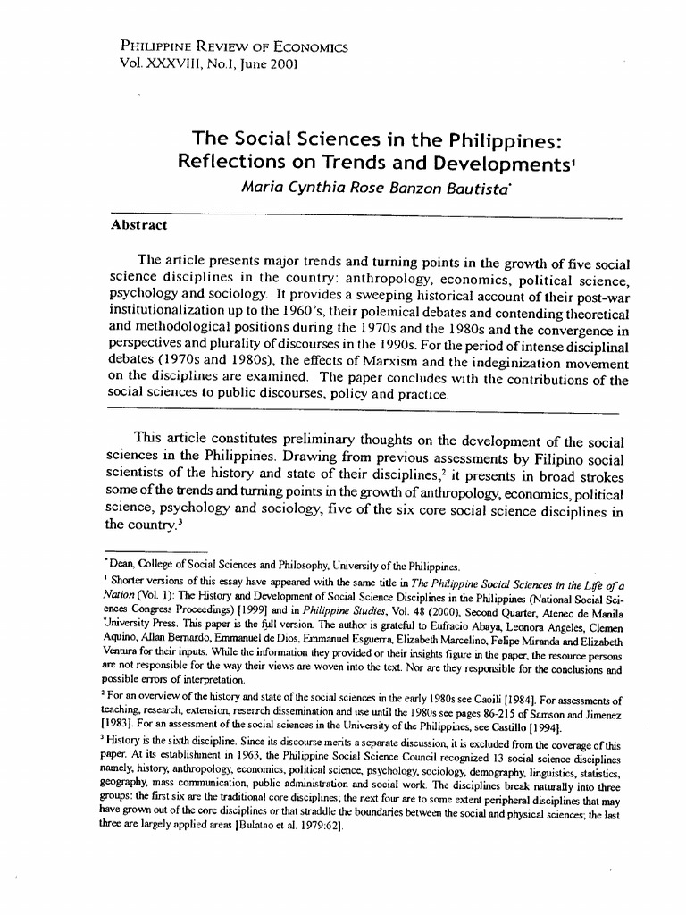 The - Social - Sciences - in - The - Philippines - Reflections - On ...