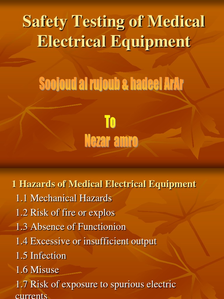 Safety Testing of Medical Devices | PDF | Power (Physics) | Physical ...