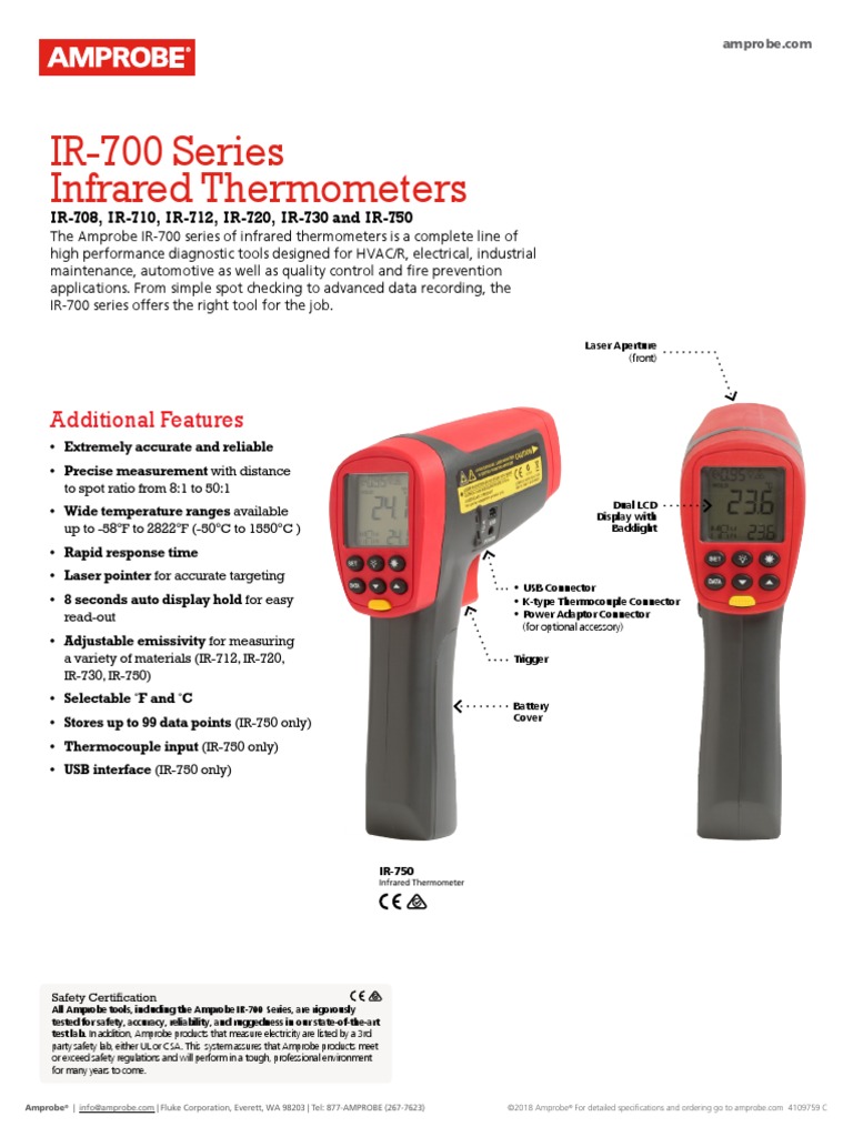 IR-700 Series DataSheet | PDF | Thermocouple | Backlight