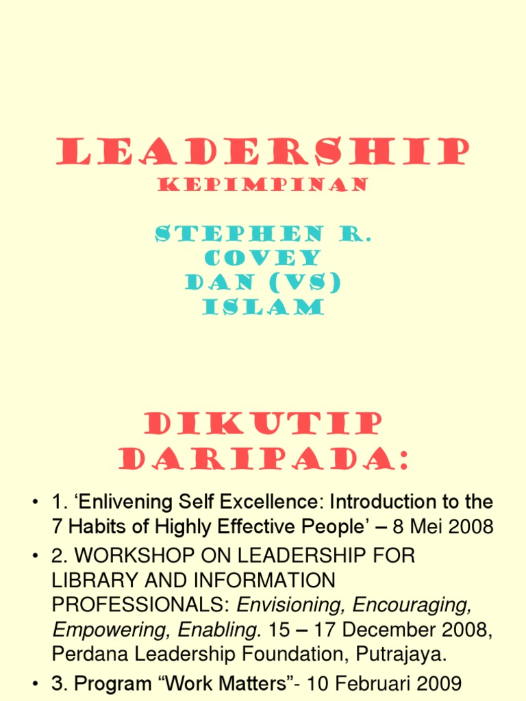 Leadership Kepimpinan | PDF | Courage | Cognitive Science