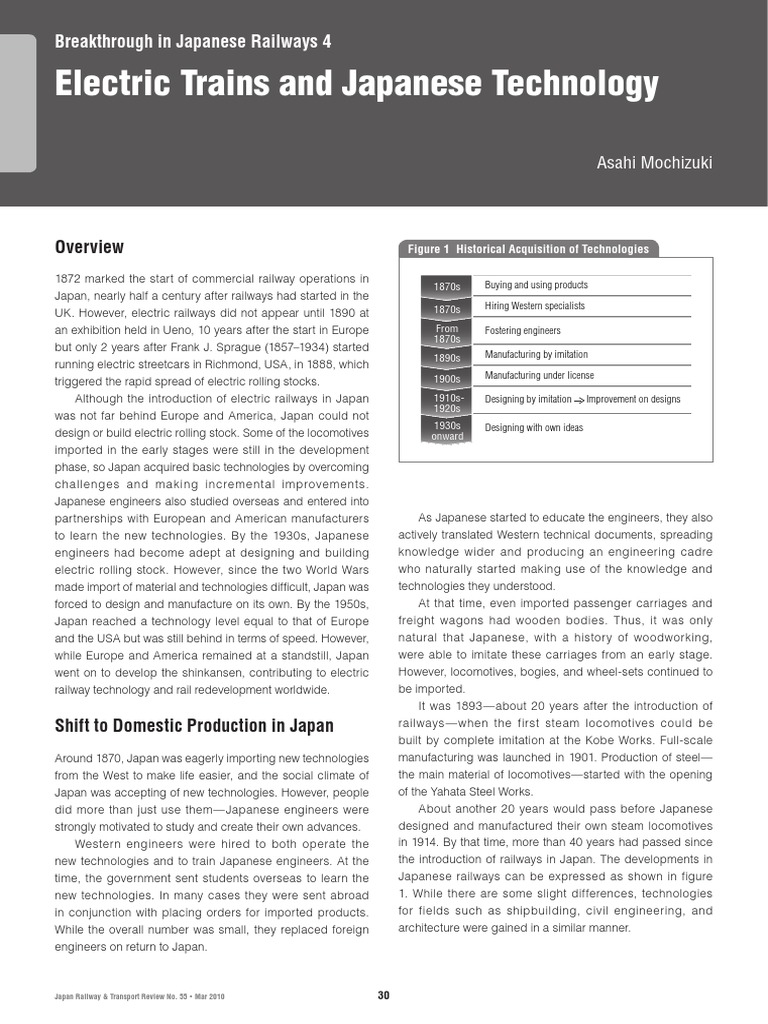 Electric Trains and Japanese Technology: Breakthrough in Japanese ...