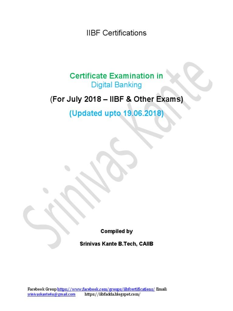 Digital Banking Certification Overview | PDF | Information Security ...