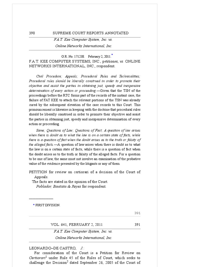 01 FAT KEE Computer Systems V Online Networks International | PDF ...