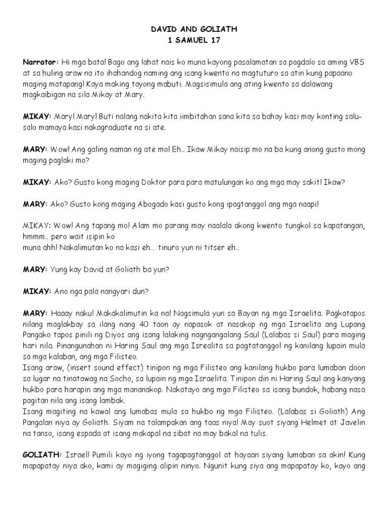 David and Goliath Final | PDF