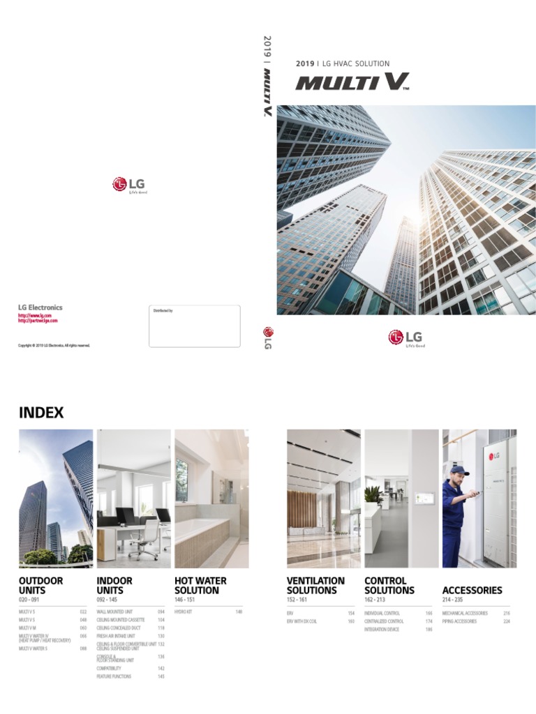 2019 Eu Multi V Catalog | PDF | Air Conditioning | Hvac