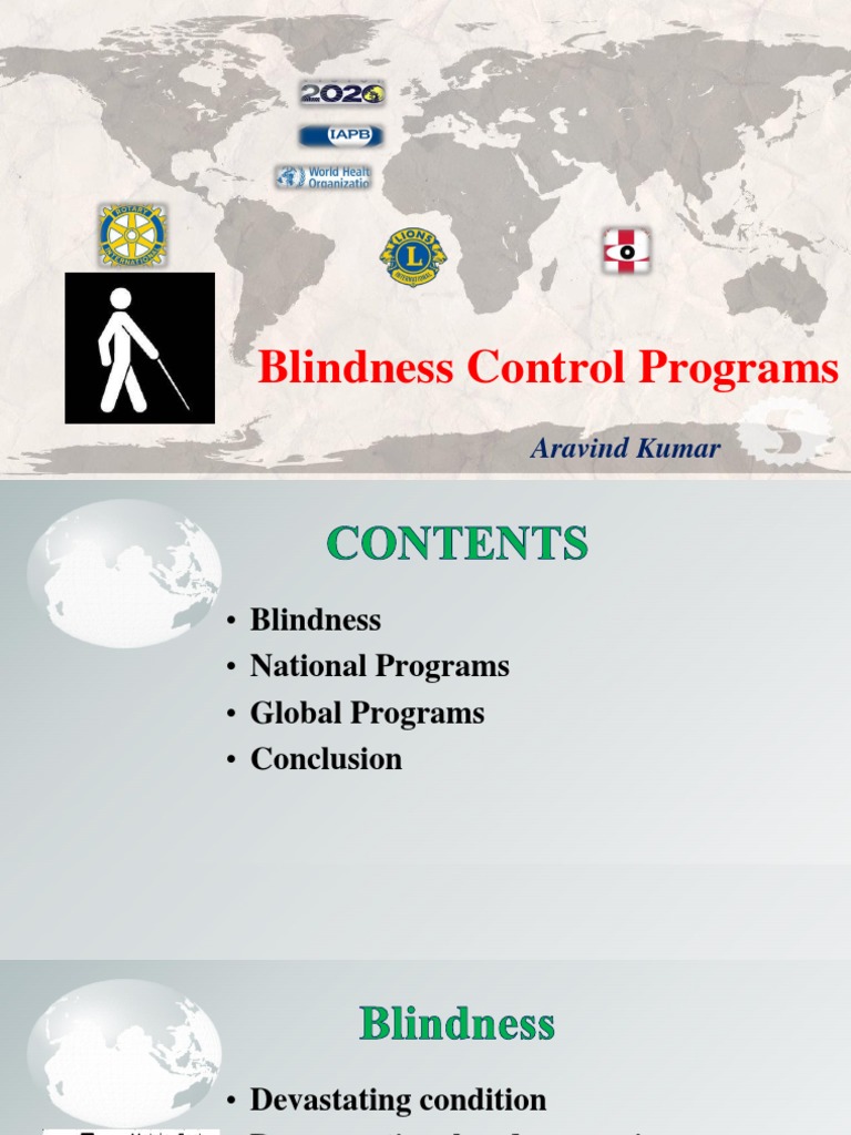 Blindness Control Programs | PDF | Visual Impairment | Ophthalmology