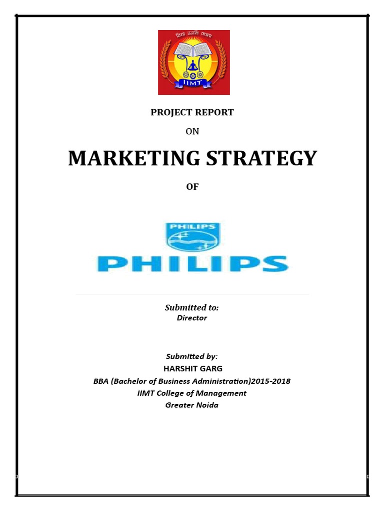 Marketing Strategy: Project Report | PDF | Philips | Marketing