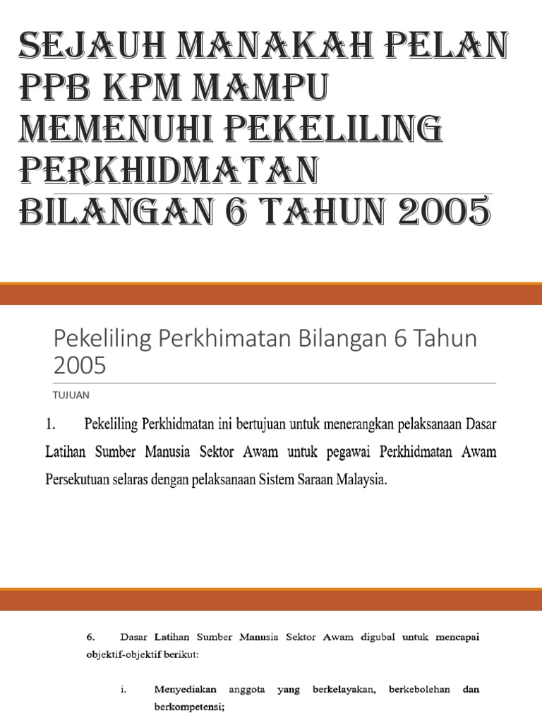 Tutorial 10 (Sejauh Manakah Pelan PPB KPM Mampu Memenuhi Pekeliling) | PDF