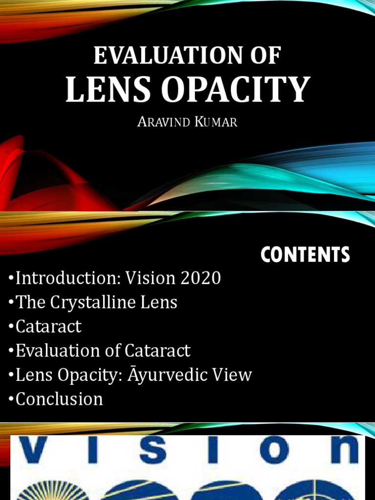 Lens Opacity | PDF | Cataract | Visual System