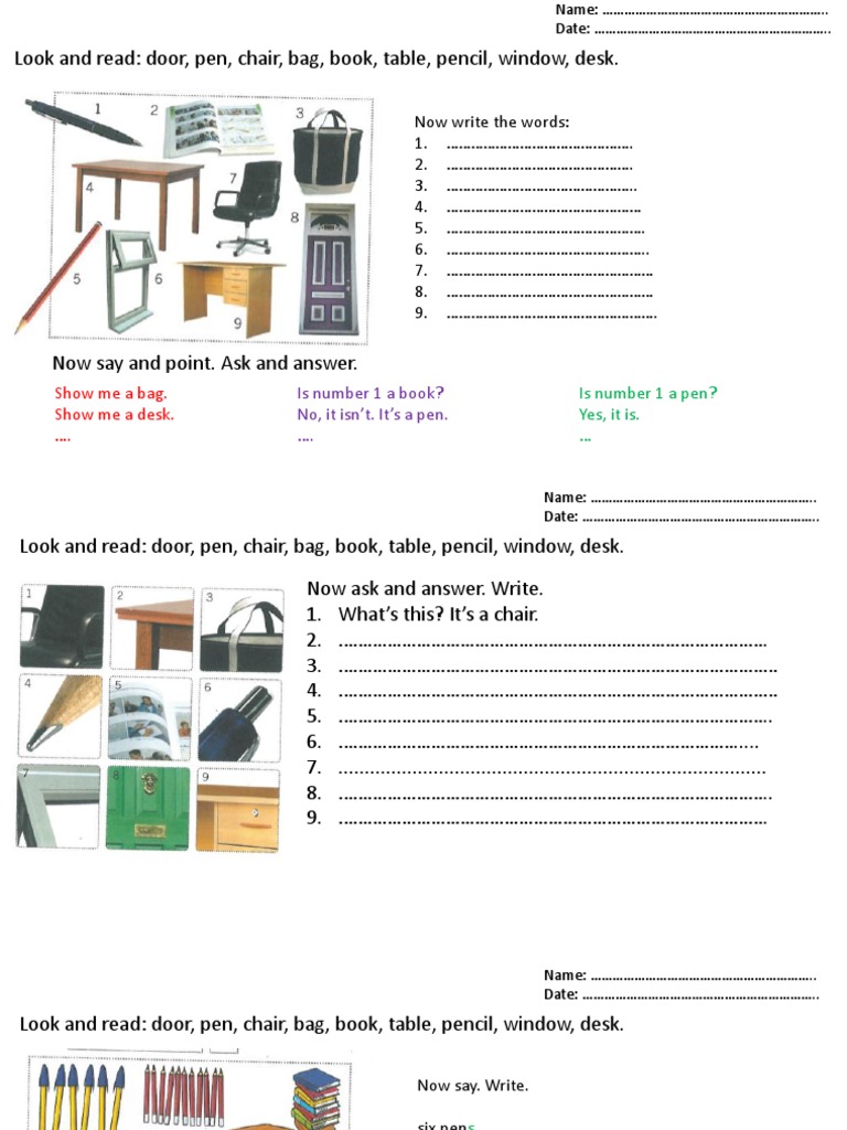 Trinity Grade 1 School Objects | PDF
