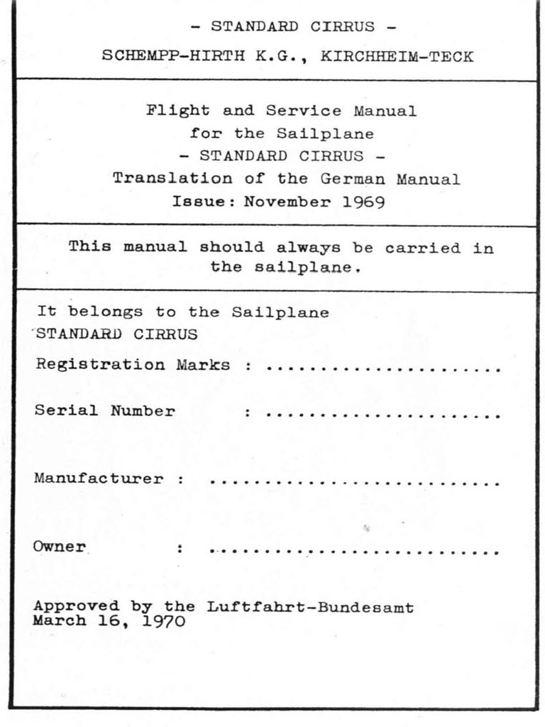 Flight and Service Manual | PDF