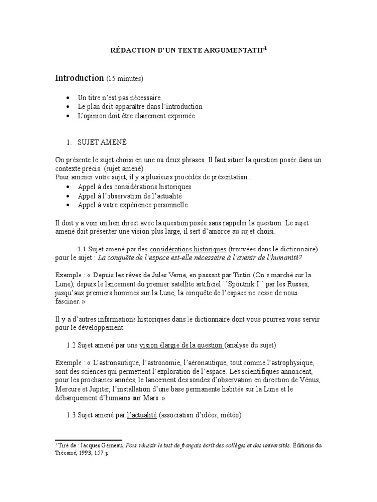 Rédaction D'Un Texte Argumentatif | PDF | Nature humaine | Lune