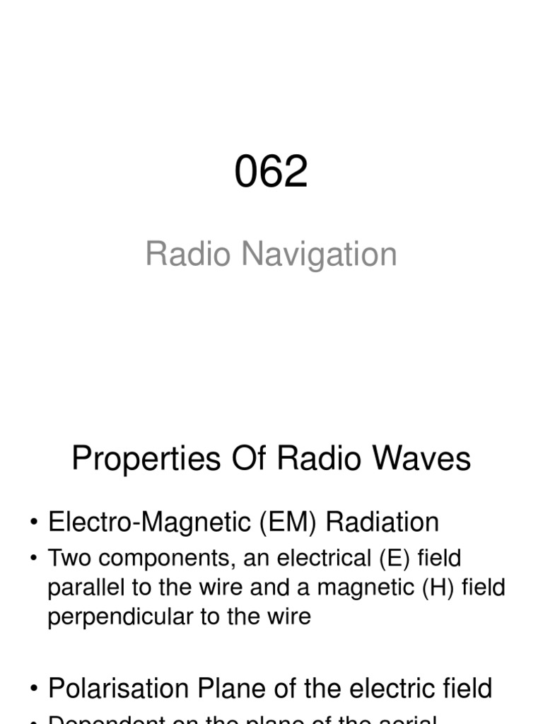Radio Navigation | PDF | Radar | Radio Wave
