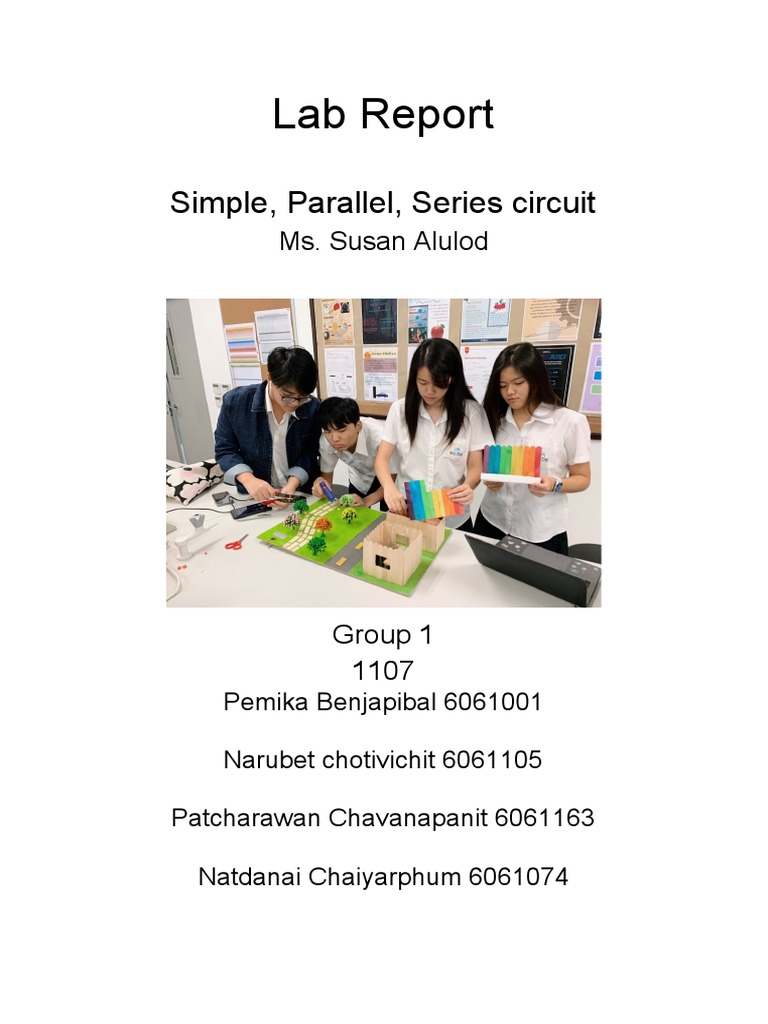 Lab Report: Simple, Parallel, Series Circuit | PDF | Series And ...