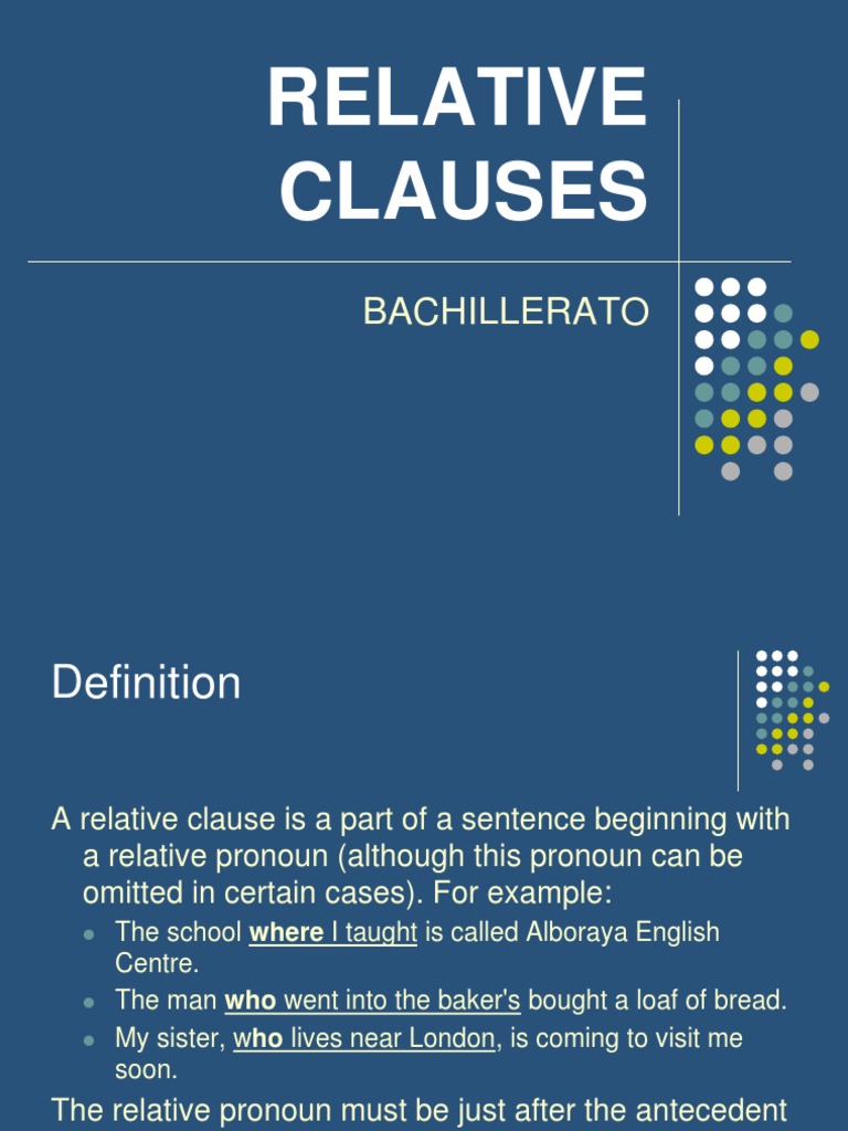 Understanding Relative Clauses | PDF | Clause | Morphology