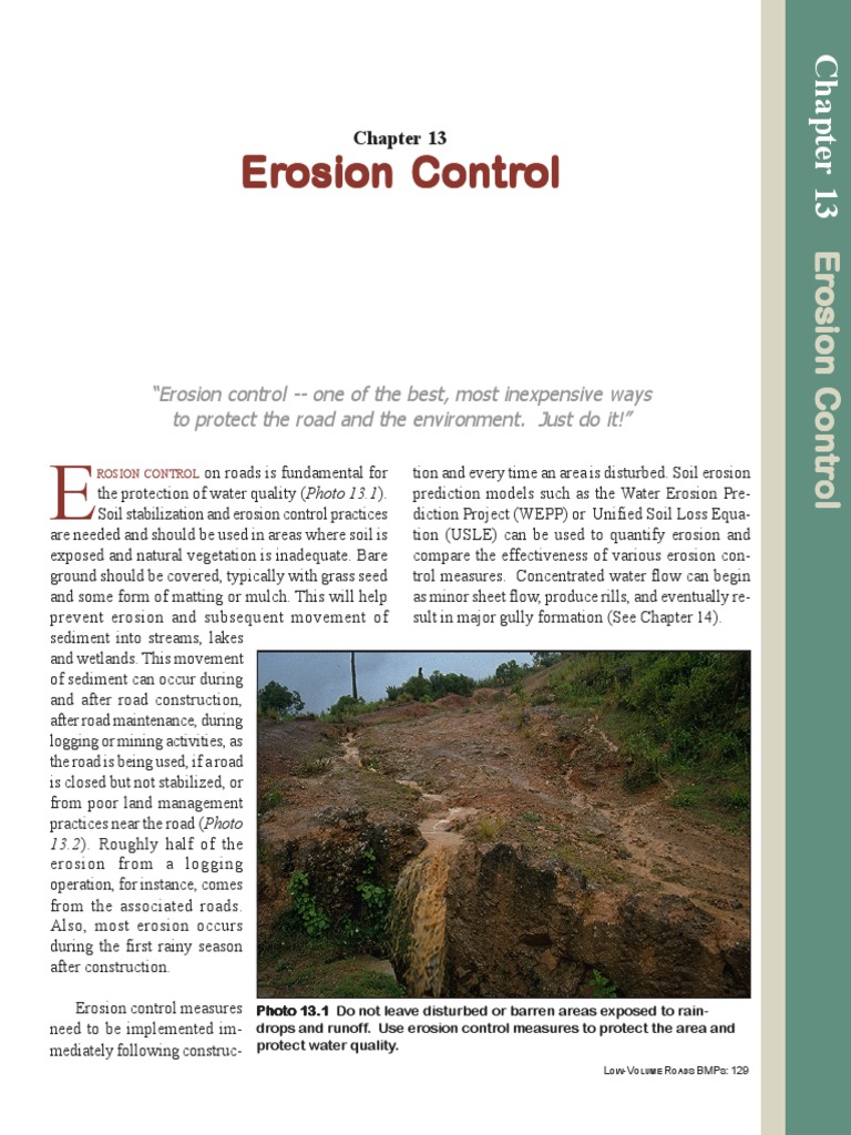 Erosion Control With Diagrams | PDF | Erosion | Mulch