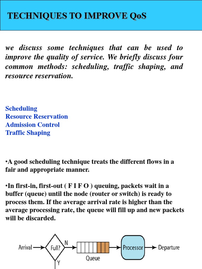 Techniques To Improve Qos | PDF | Scheduling (Computing) | Data Transmission