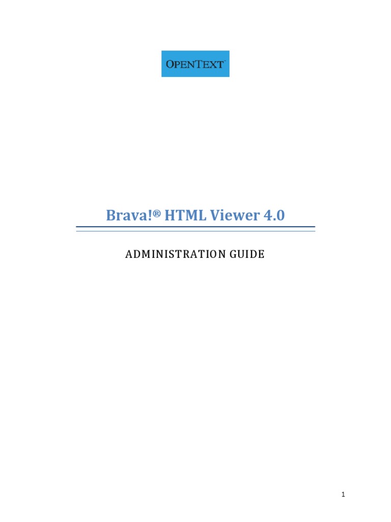 Brava! HTML Viewer 4.0 Administration Guide | PDF | Html | Safari (Web ...