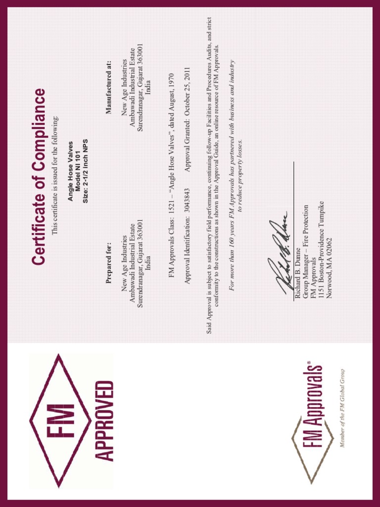 FM Certificate | PDF