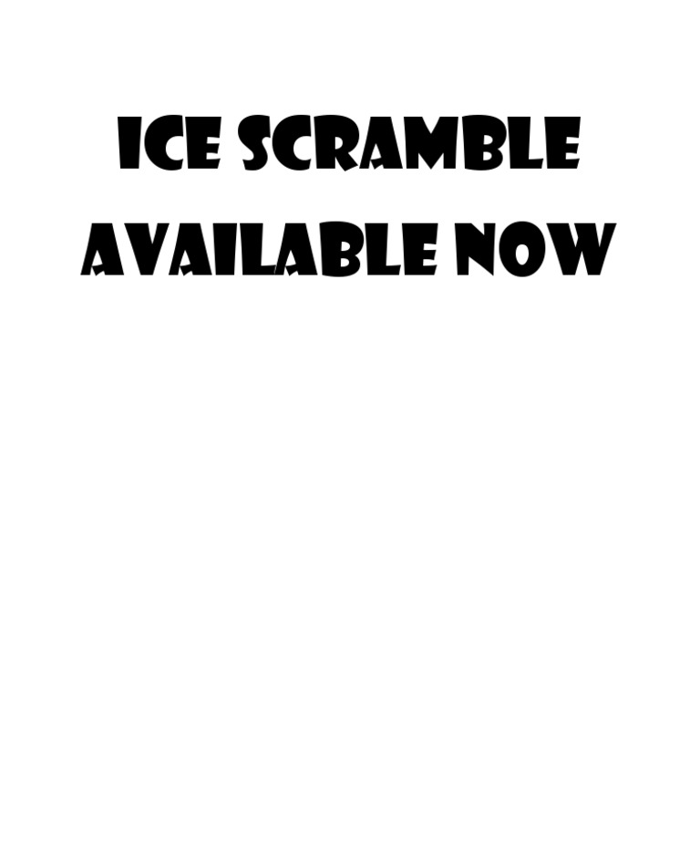 Ice Scramble | PDF