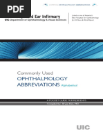 Common Ophthalmic Abbreviations List | PDF | Glaucoma | Human Eye
