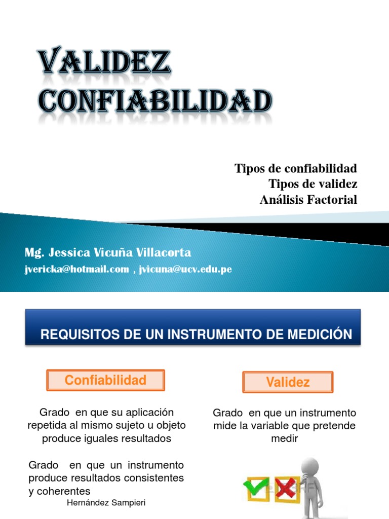 Validez y Confiabilidad. | PDF | Validez (Estadísticas) | Alfa de Cronbach