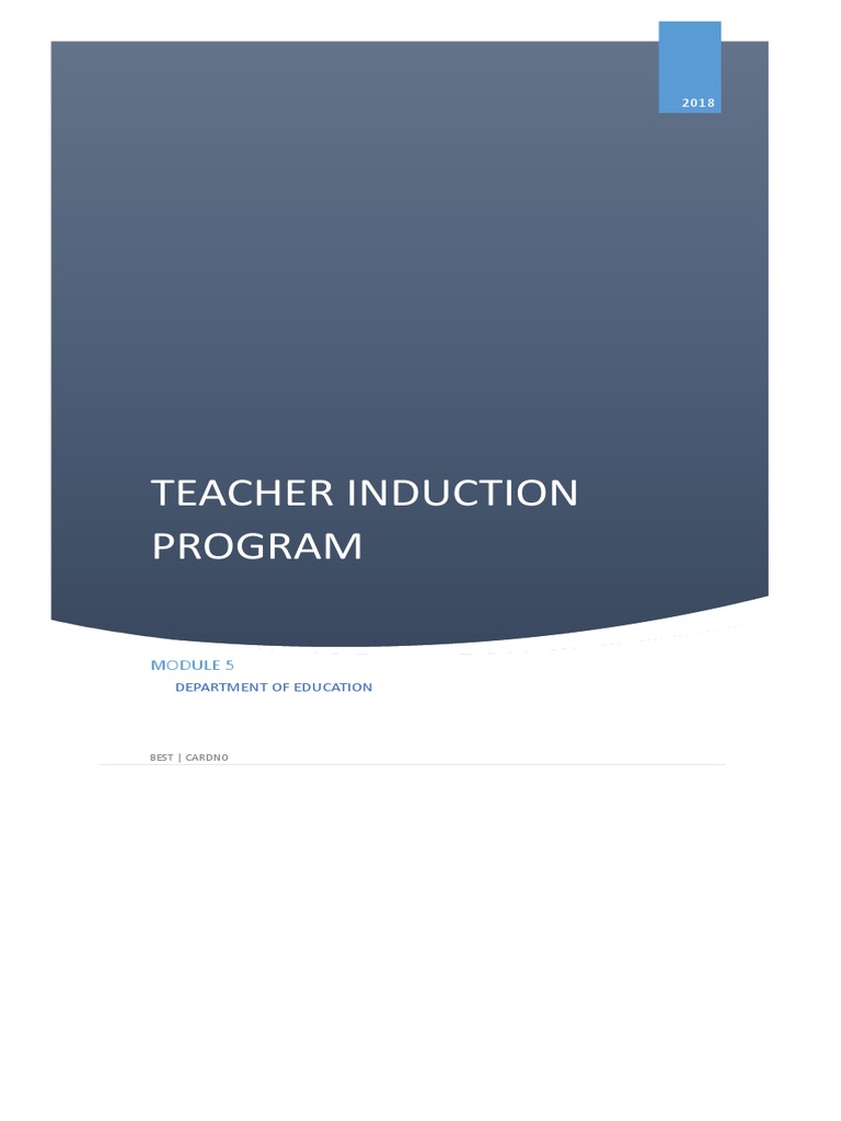 Teacher Induction Program Module 5 V1.0 | PDF | Constructivism (Philosophy Of Education ...