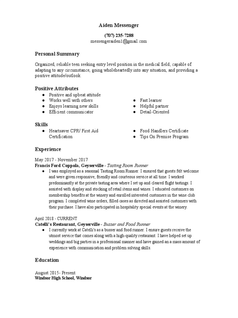Messenger - Weebly Resume PDF | Download Free PDF | Viniculture | Business