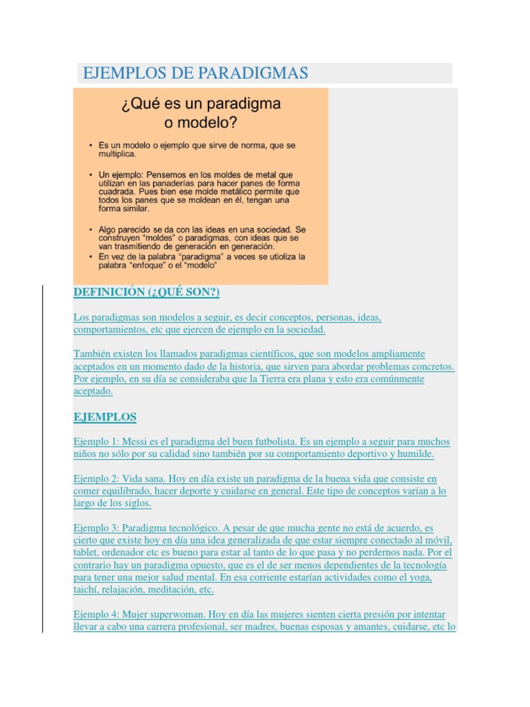 Ejemplos de Paradigmas | PDF