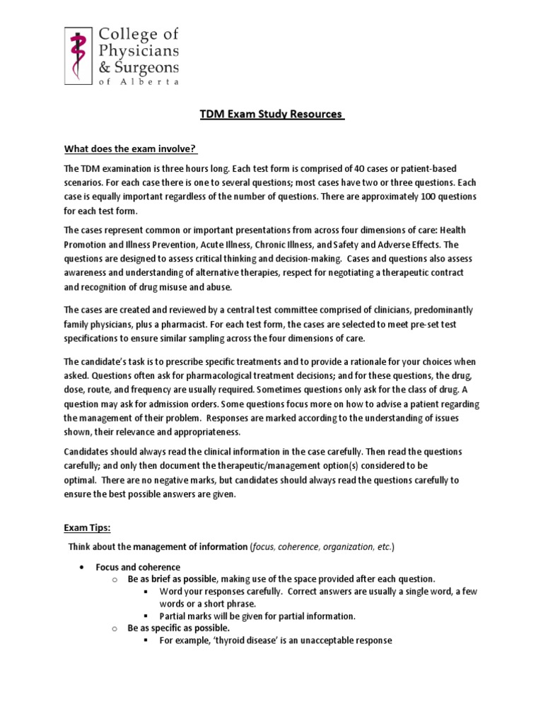 TDM Exam Study Resources PDF | PDF | Dose (Biochemistry) | Chemistry