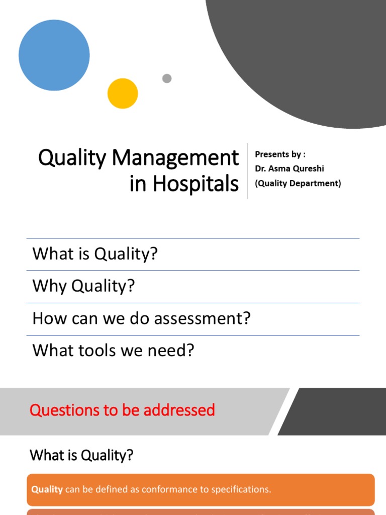 Quality Management in Hospital | PDF | Health Care | Business