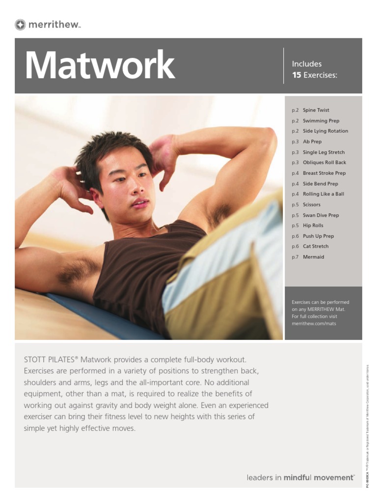 Matwork: 15 Exercises | PDF | Anatomical Terms Of Motion | Human Leg